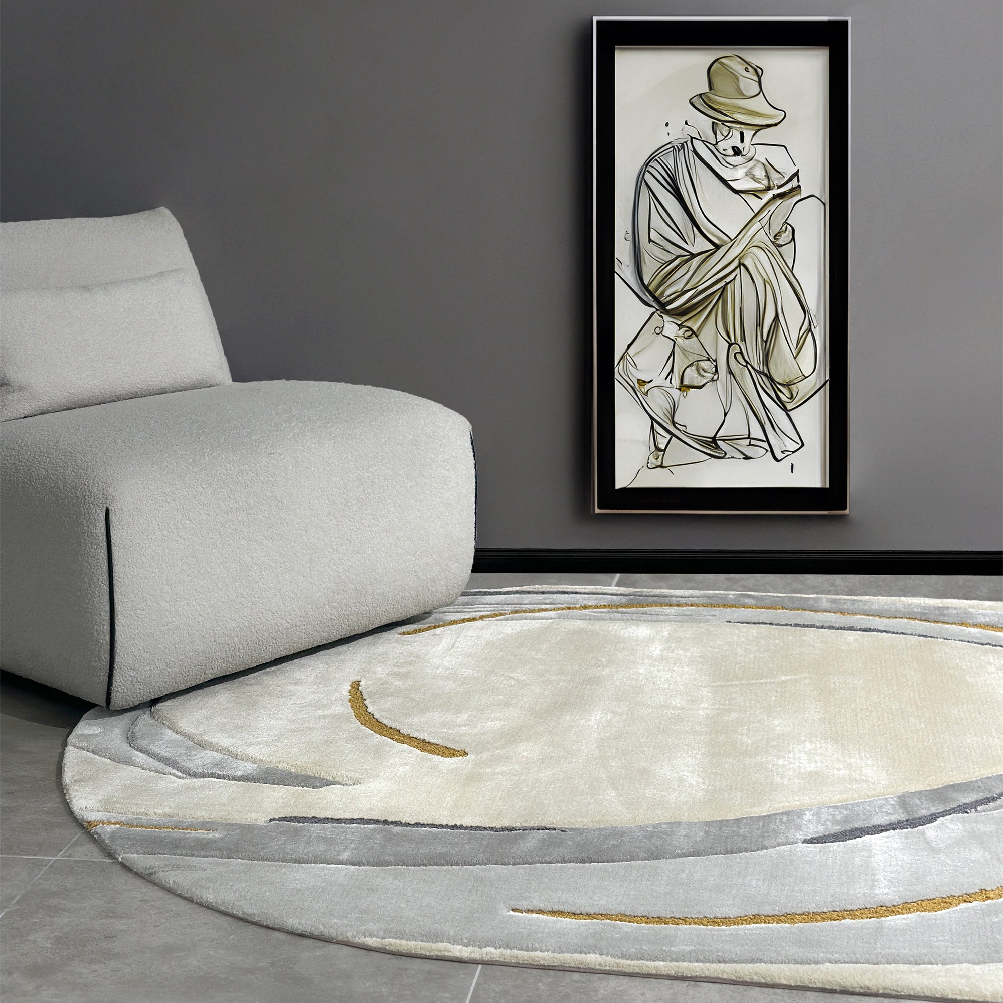 Handmade Custom Oval Bespoke Tufted Rugs – Alfa Rich